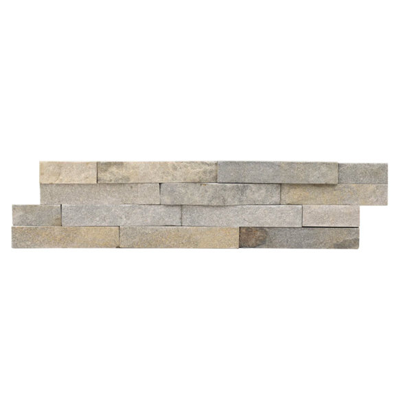 e-Joy 24" X 6" Stacked Natural Stone Ledger Panel Wall Tile, Diy Slate Wall Panels, Easy Install ...